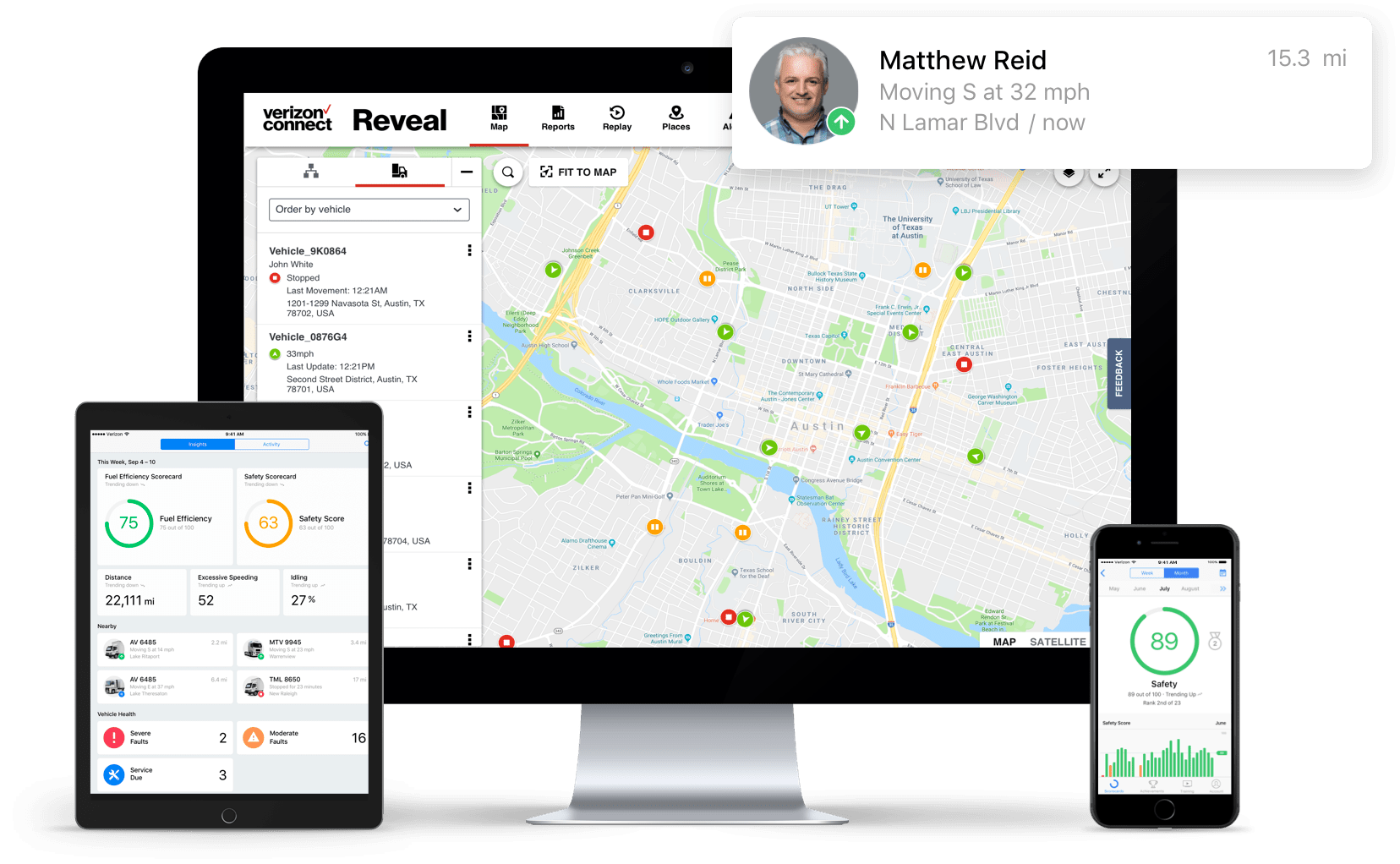 Increase fleet visibility with fleet tracking.