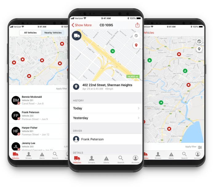 Fleet tracking app | Verizon Connect