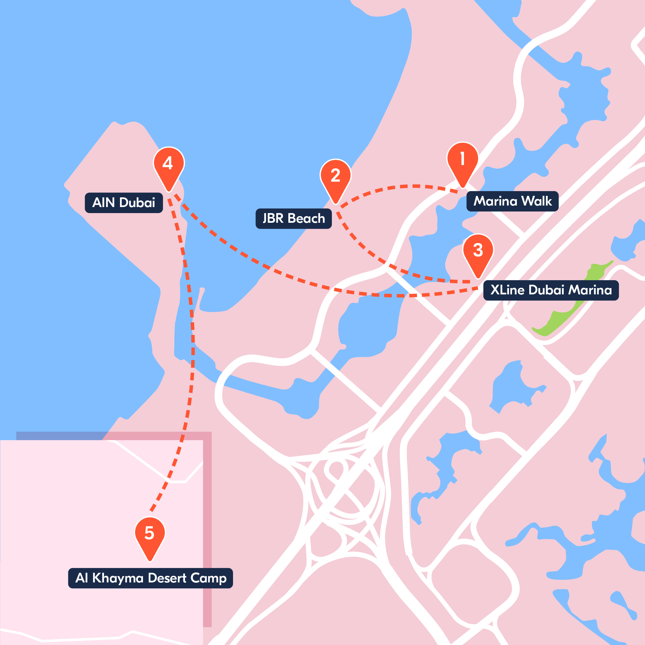 Dubai Beach Map Dubai 3D Render Satellite View Topographic Map #1