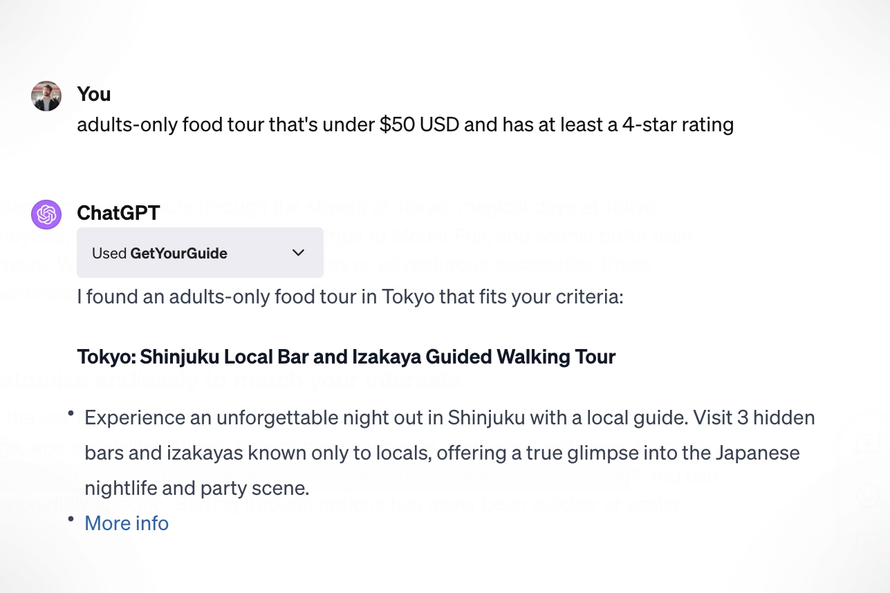 Cómo utilizar el plugin ChatGPT de GetYourGuide para planificar tu próximo viaje