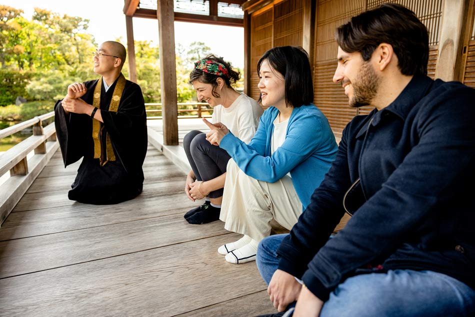Make traditional sweets in the heart of Ninna-ji Temple