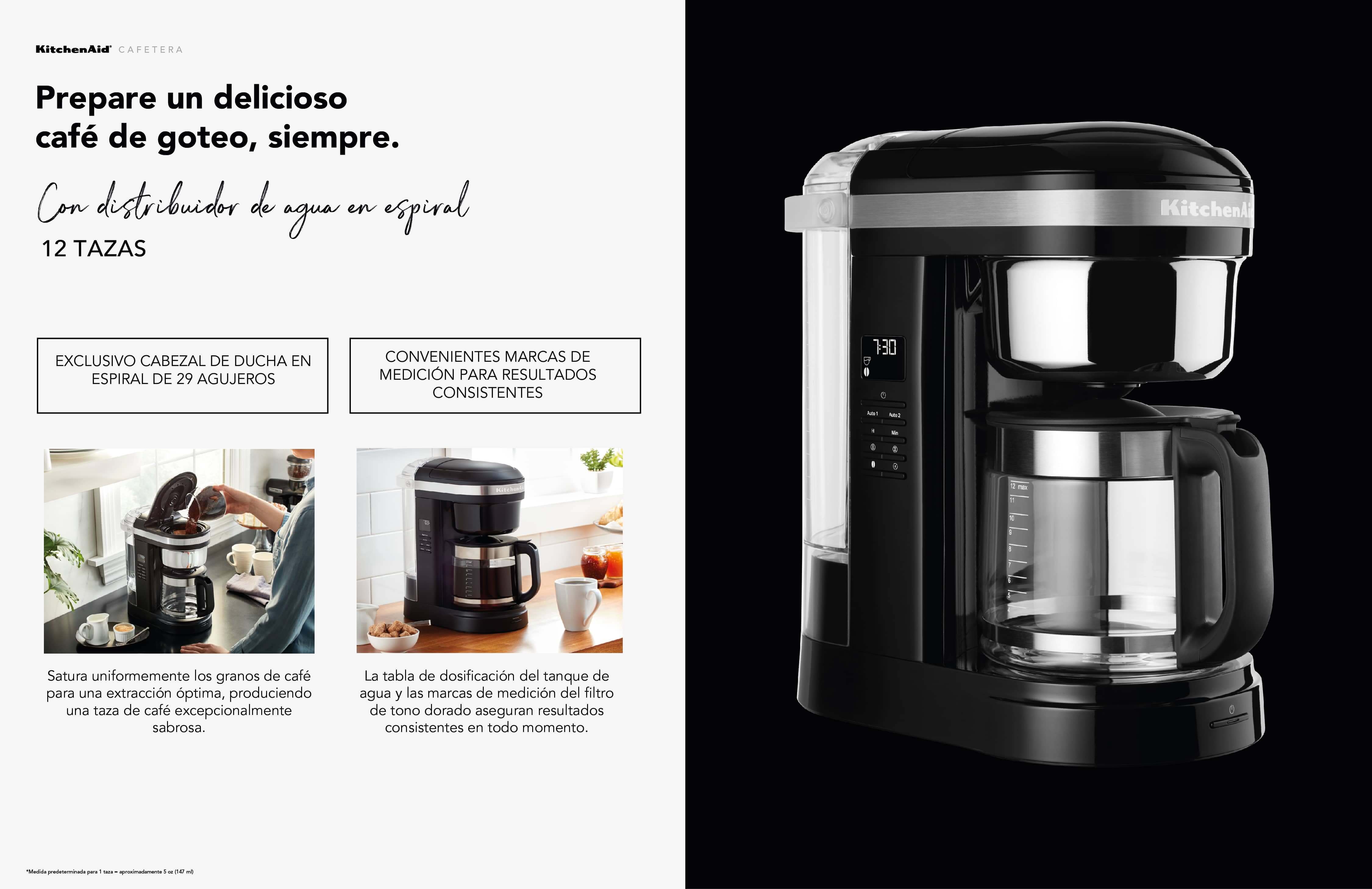 Cafetera con Filtro KitchenAid 12 Tazas con Encendido Programable ...