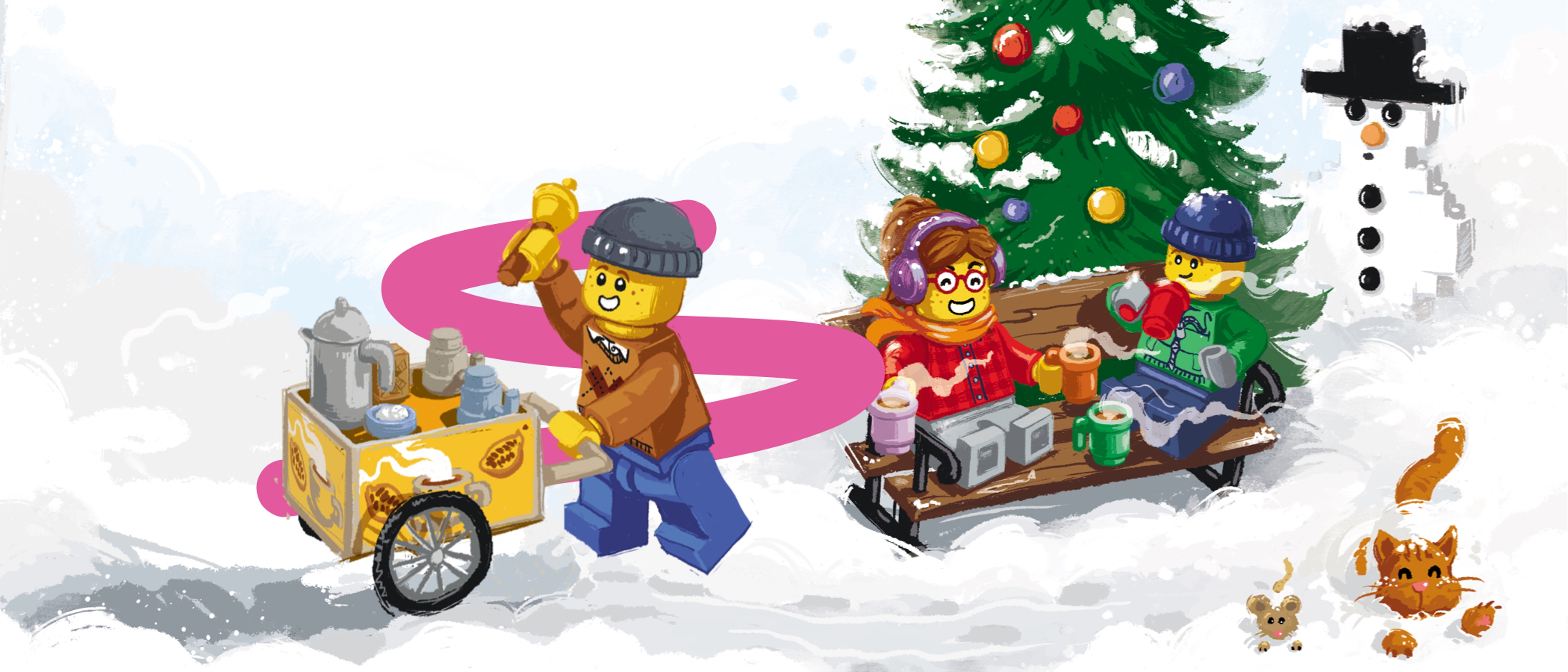Brew four mugs of Christmas cocoa | LEGO.com for Families
