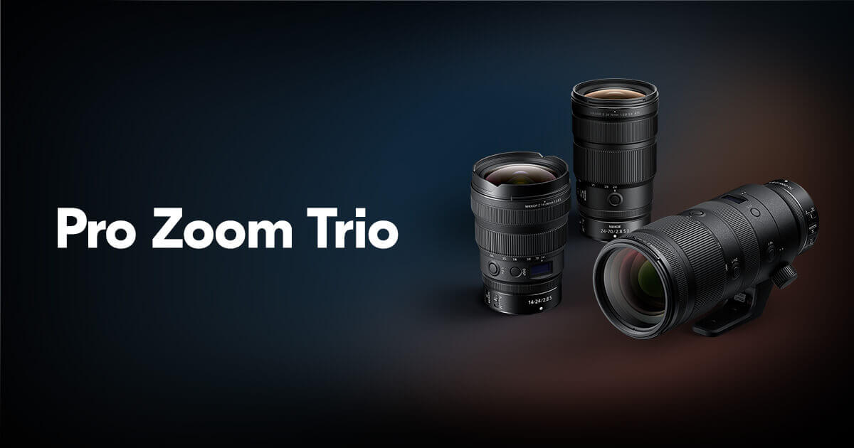 NIKKOR Z Mirrorless Pro Zoom Lens Trio | 14-24mm, 24-70mm, 70-200mm
