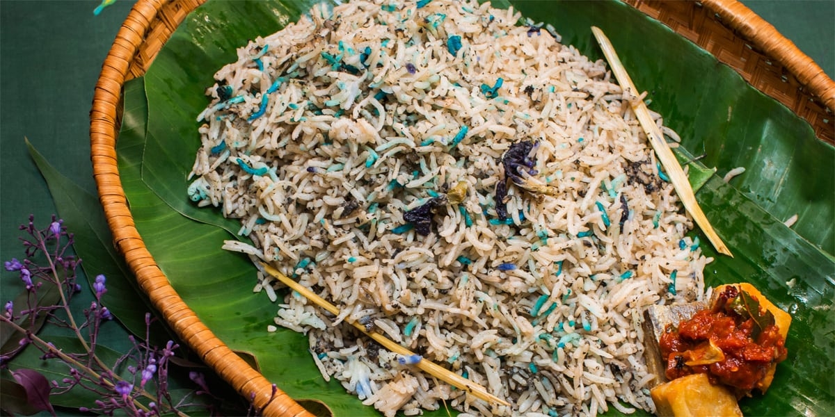 Nasi Lemuni, a Herbaceous Rice Dish Beloved in Northern Malaysia