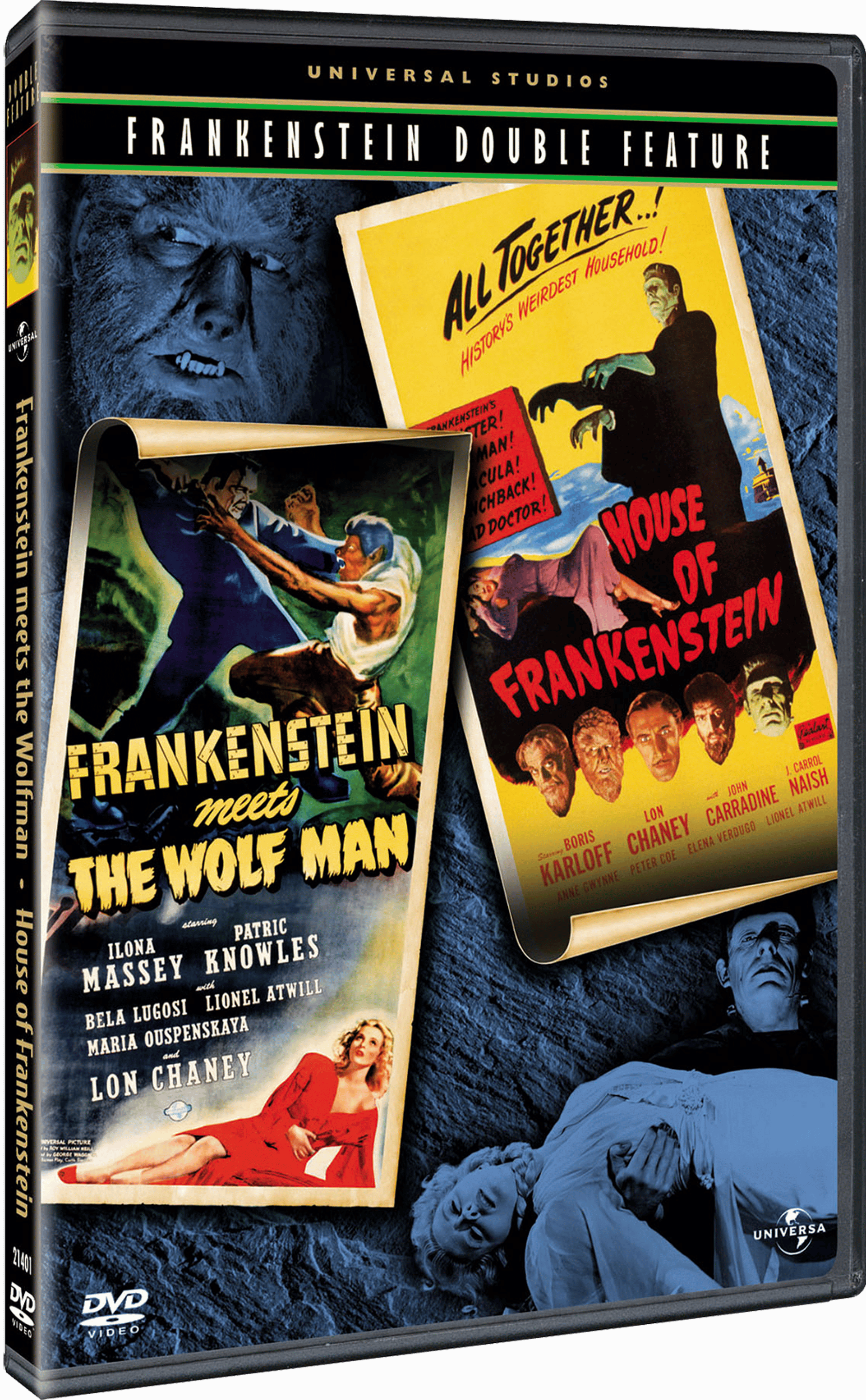 Frankenstein Meets the Wolf Man / House of Frankenstein Double Feature ...