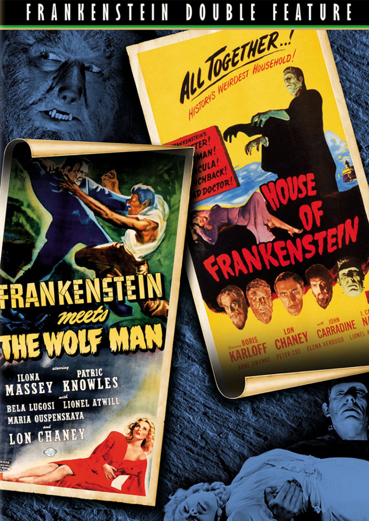 Frankenstein Meets the Wolf Man / House of Frankenstein Double Feature ...