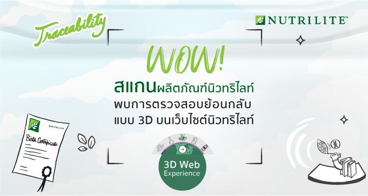 สแกนผลิตภัณฑ์นิวทริไลท์ พบการตรวจสอบย้อนกลับแบบ 3D บนเว็บไซต์นิวทริไลท์ | นิตยสารอะชีฟ ฉบับ ...