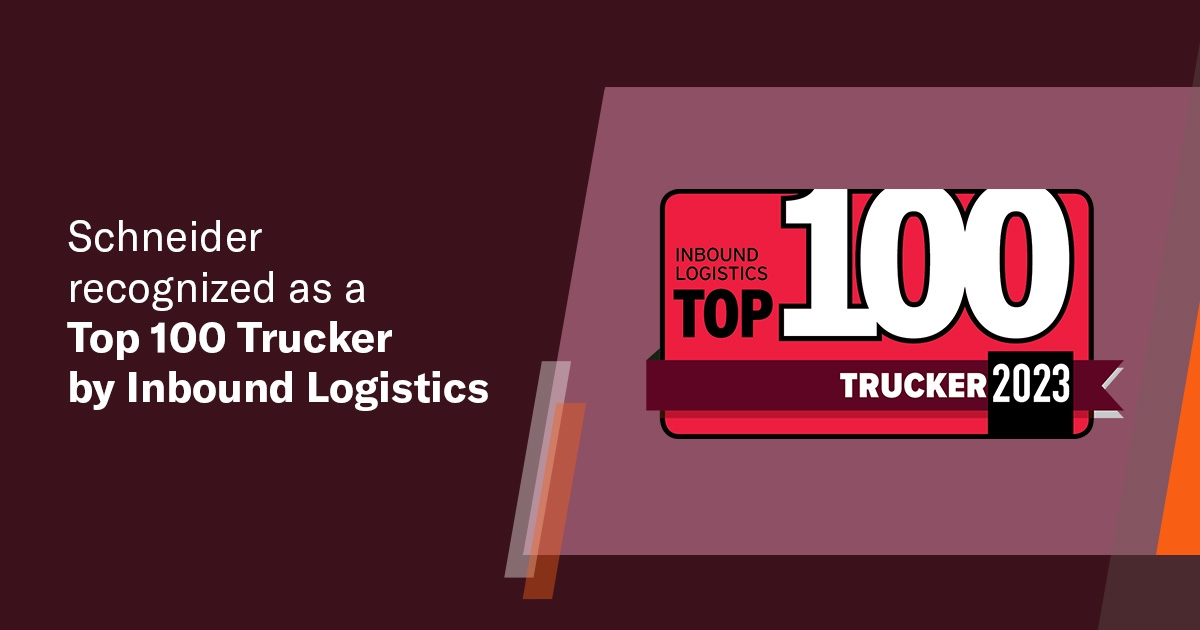 Schneider named to Top 100 Truckers list from Inbound Logistics