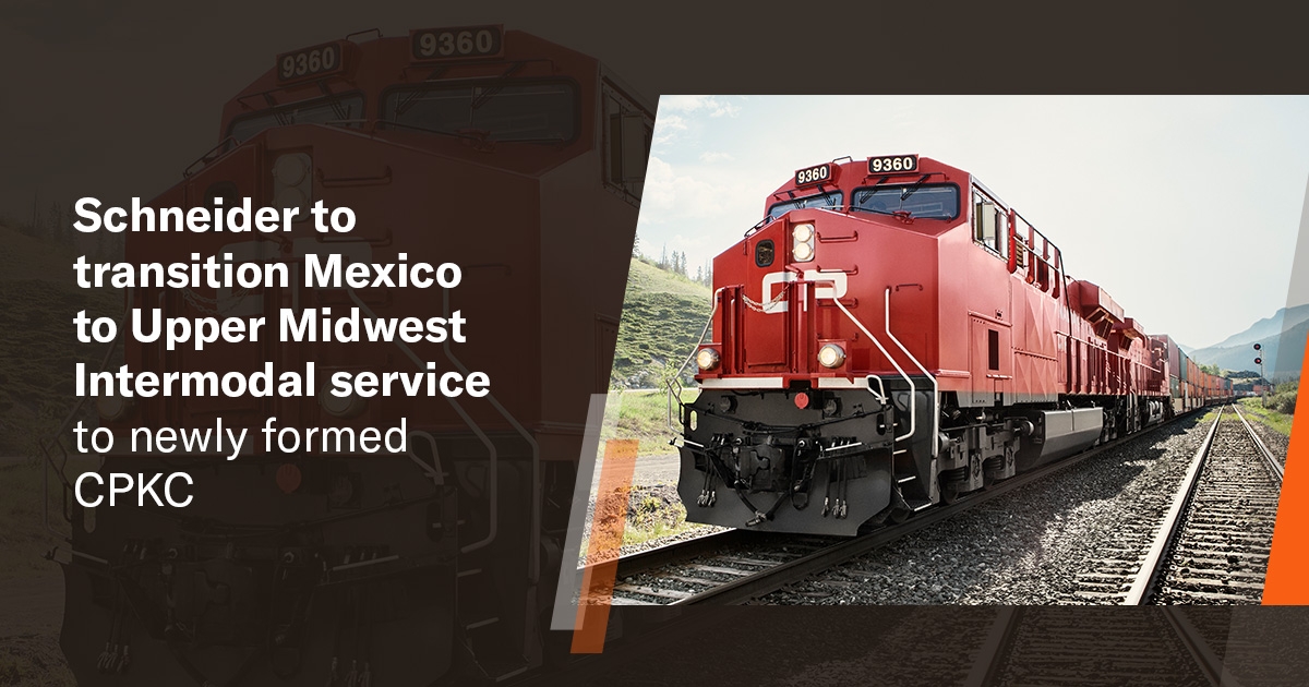 Schneider to provide Mexico to upper Midwest intermodal service o