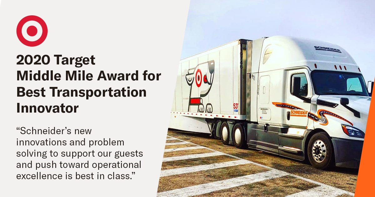 Target Middle Mile Award Transportation Innovator | Schneider
