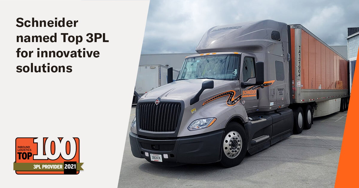 Schneider recognized as Top Third-Party Logistics Provider