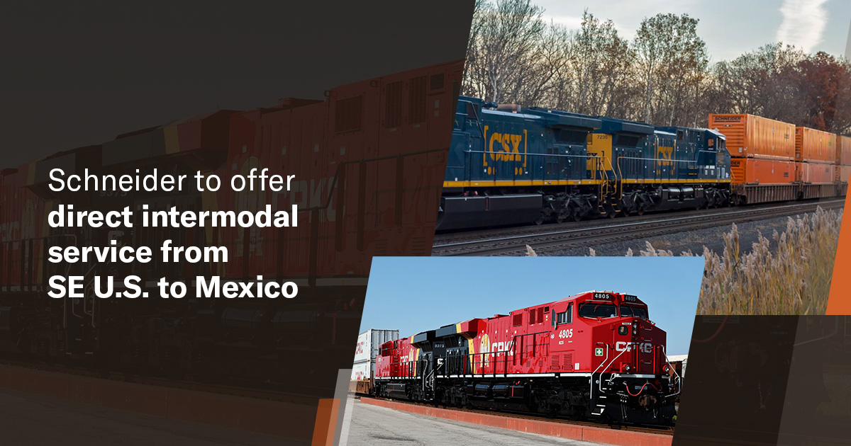 Schneider launches intermodal service between U.S. and Mexico