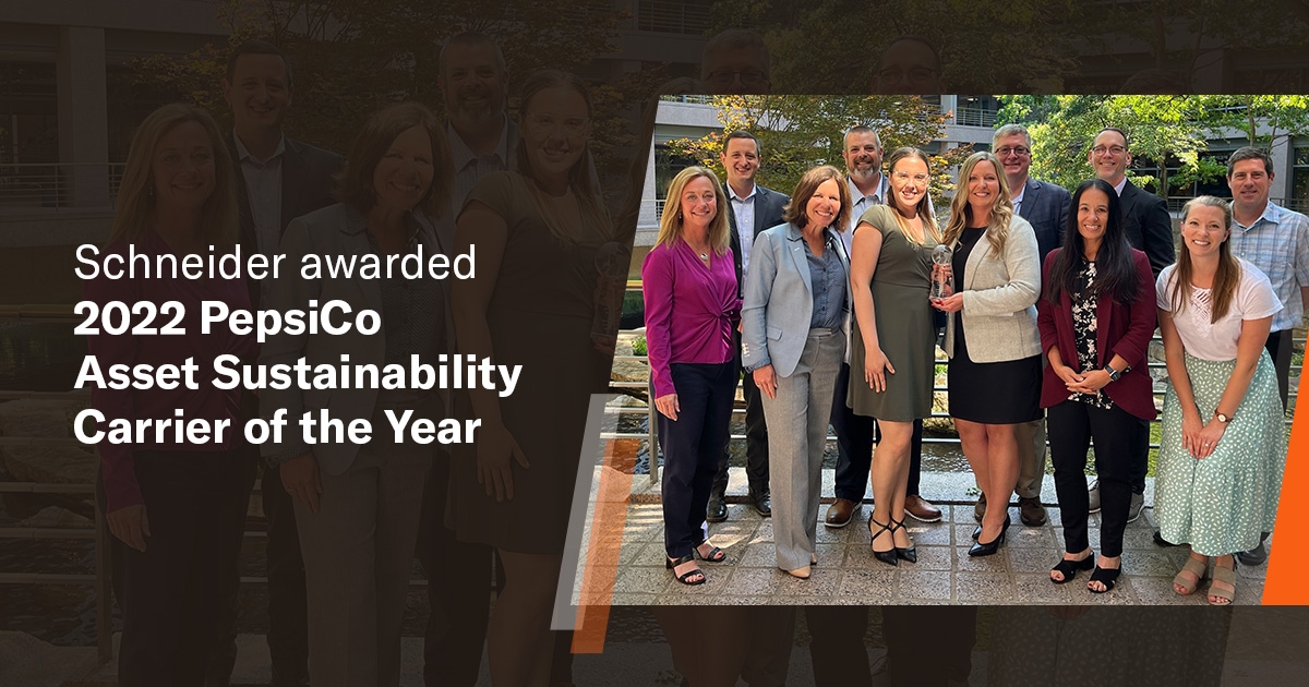 Schneider named PepsiCo Asset Sustainability Carrier of the Year