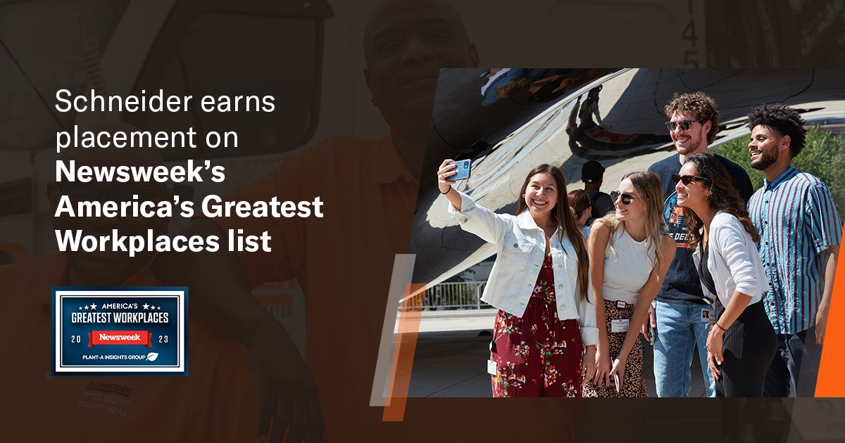Schneider on Newsweek’s America’s Greatest Workplaces list