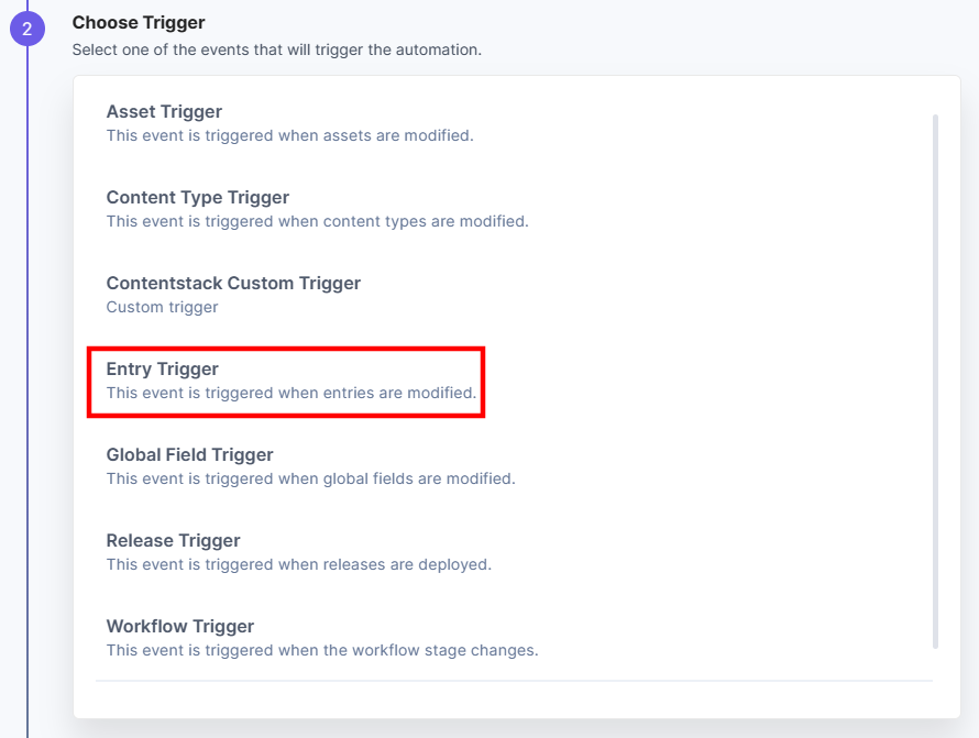 Contentstack Trigger