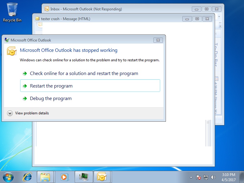 Important CSS Directive Causes MS Outlook To Crash (Apr 7, 2017)