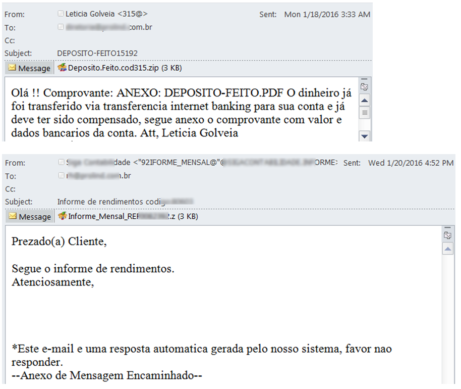 A wave of malicious VBScript may lead to financial fraud (Jan 22, 2016)
