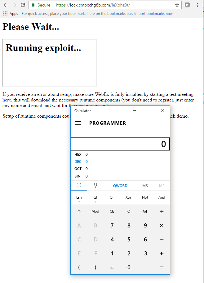 Cisco WebEx URL Remote Command Execution vulnerability (Jan 24, 2017) Cisco WebEx URL Remote Command Execution vulnerability (Jan 24, 2017)