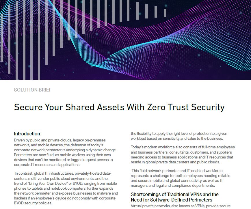 Secure Shared Assets with Zero-Trust Security - SonicWall