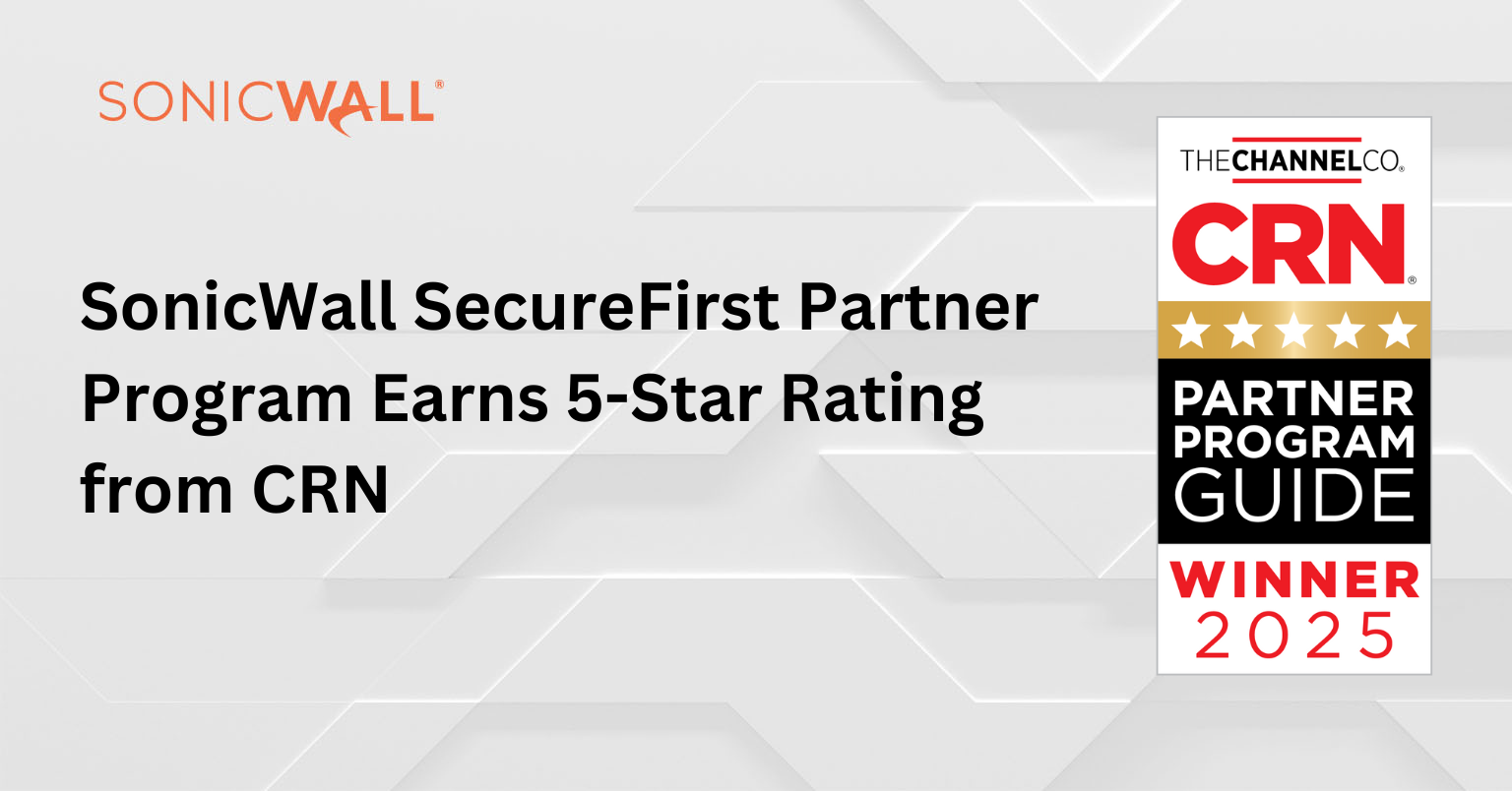 SonicWall SecureFirst Partner Program Earns 5-Star Rating from CRN