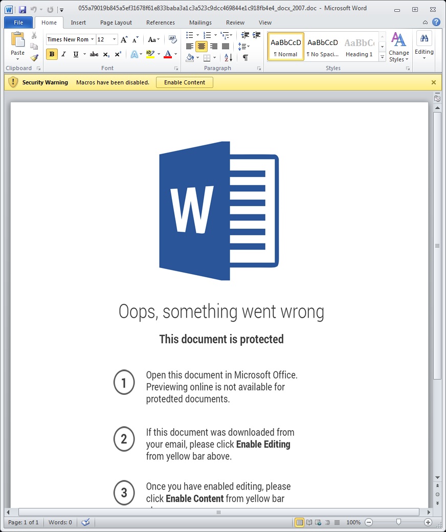 Ursnif – Spreading via malicious Office files Ursnif – Spreading via malicious Office files