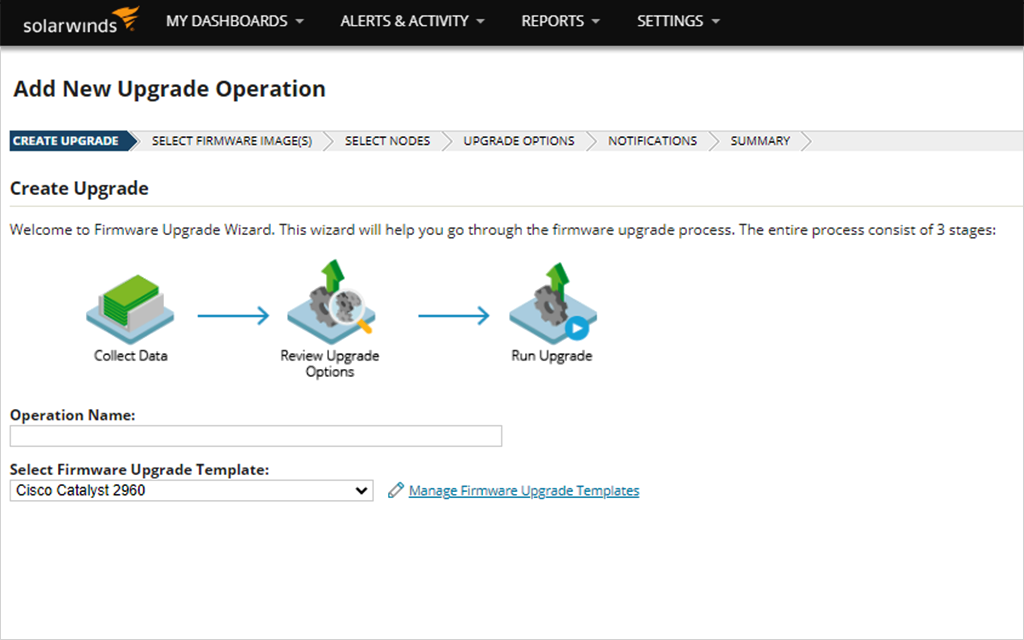 Cisco IOS Upgrade Automation - Cisco Firmware Upgrade | SolarWinds