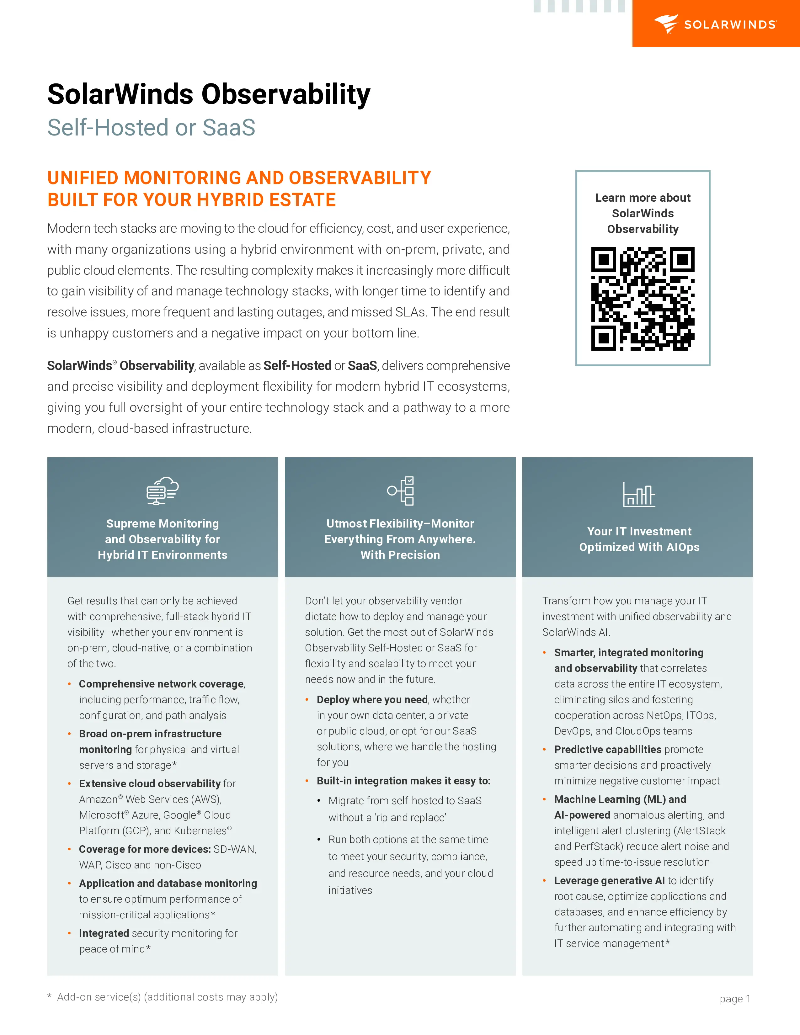 SolarWinds Observability Self-Hosted or SaaS Event Portfolio - Datasheet | SolarWinds