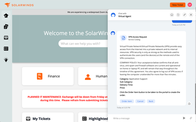 Itsm Automation And Ai Service Management Aism Software Solarwinds