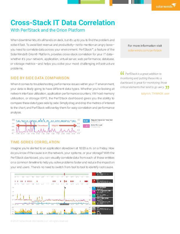 Cross-Stack IT Data Correlation Whitepaper | SolarWinds