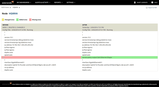 Config Compare Tool - Compare Configuration | SolarWinds Config Compare Tool - Compare Configuration | SolarWinds