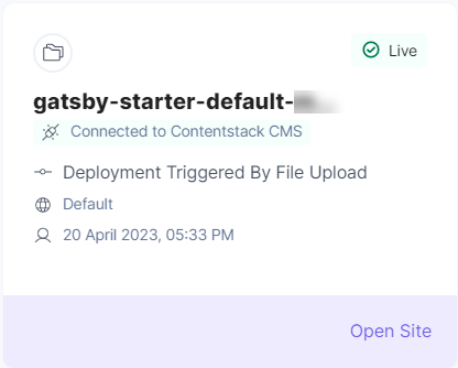 Create a Project using File Upload | Contentstack