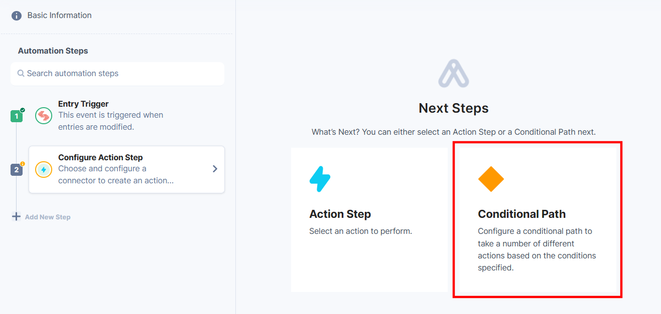 Using Conditional Paths to Customize Automations