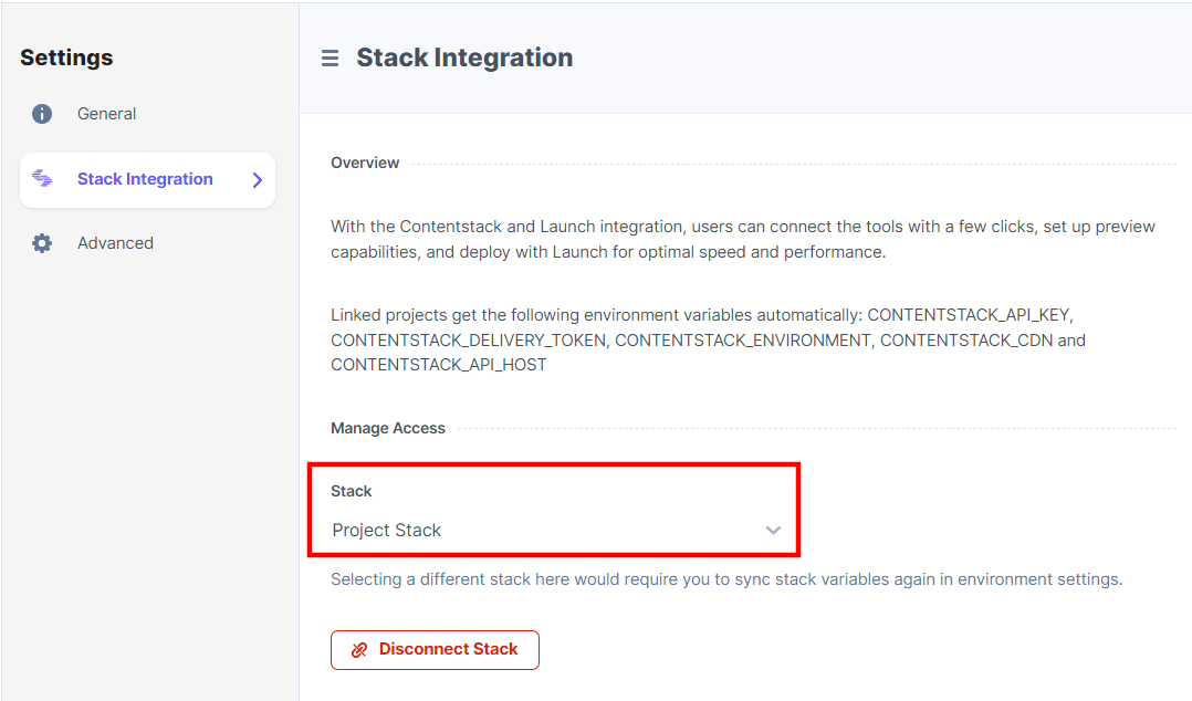 Auto Populate Environment Variables From A Linked Stack Contentstack 