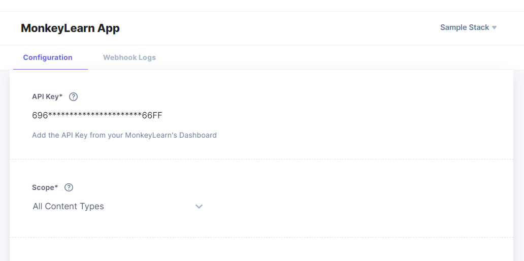 MonkeyLearn App Installation Guide | Contentstack