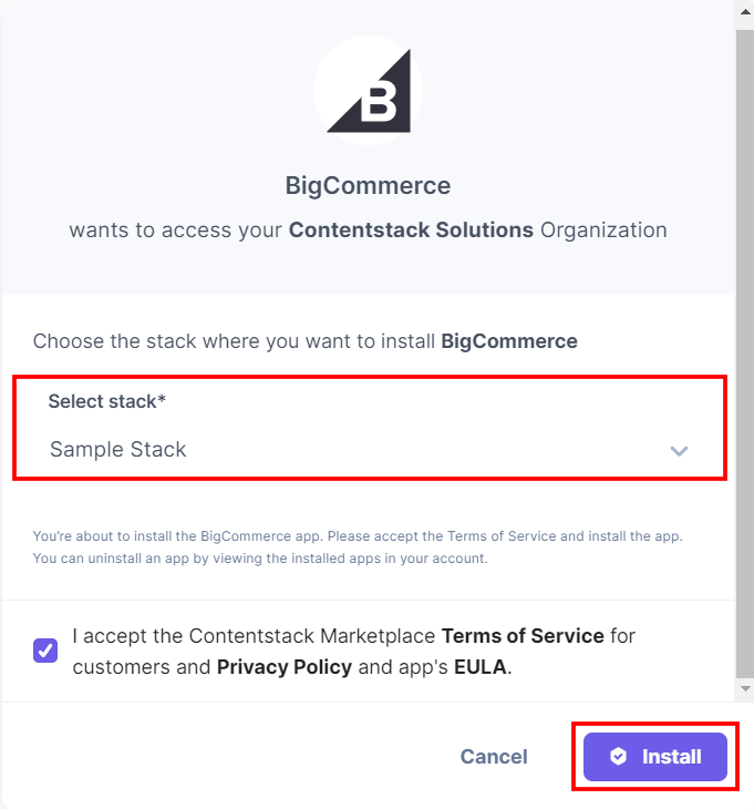 BigCommerce App Installation Guide | Contentstack
