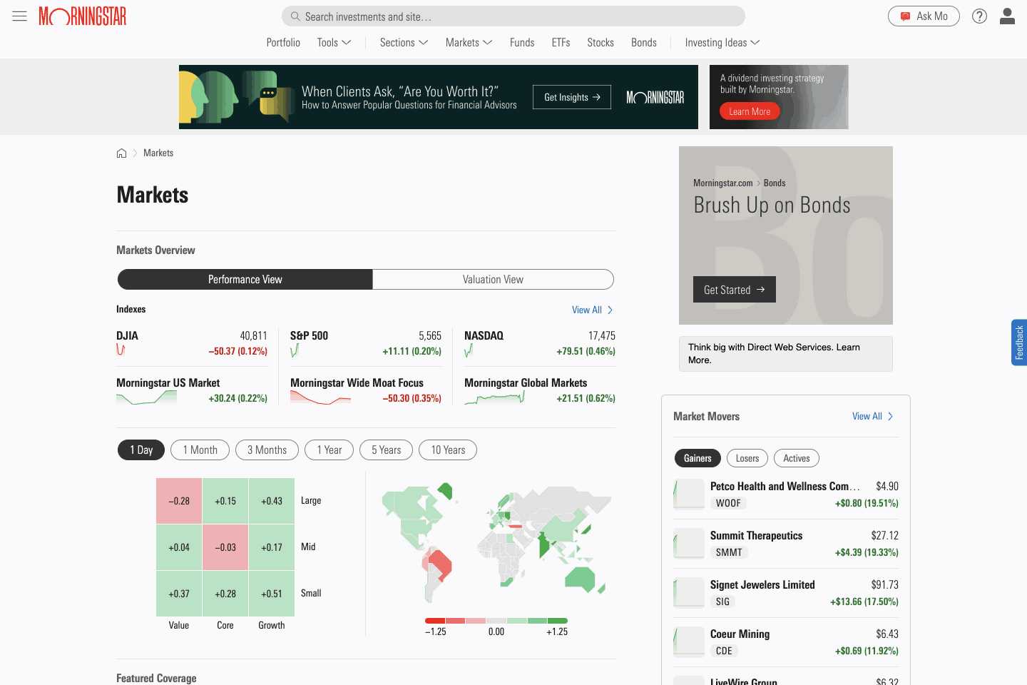 Intro to Markets | Help | Morningstar