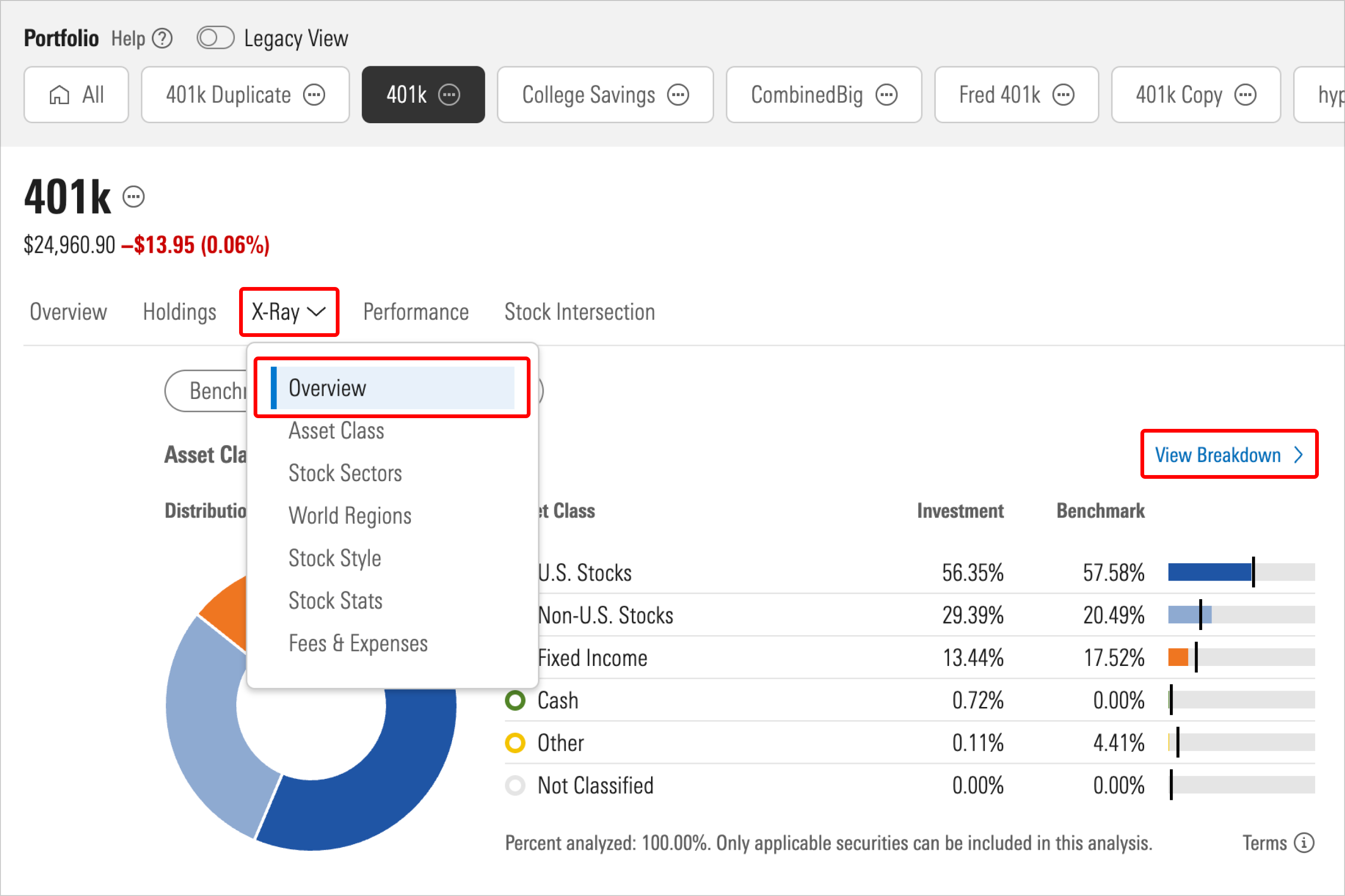 X-Ray | Help | Morningstar