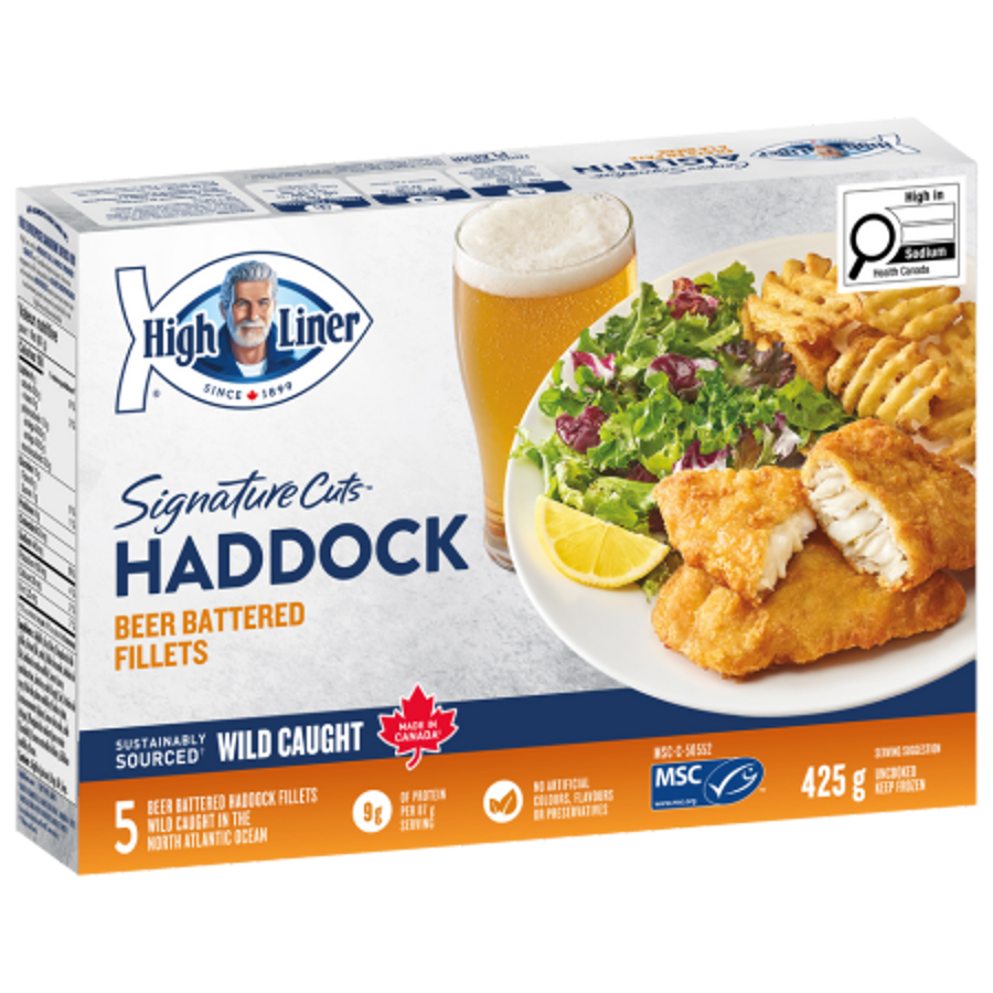 The new Signature Cuts Beer Battered Haddock is a famous pub classic, made with real Canadian ...