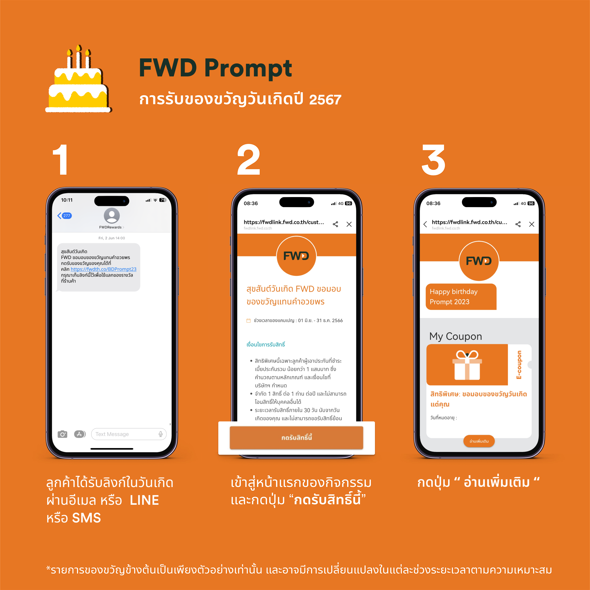 ของขวัญวันเกิดสำหรับลูกค้า FWD Prompt ปี 2567 | เอฟดับบลิวดี ประเทศไทย