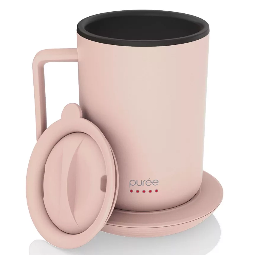 Warming Coffee Mug with Coaster & Lid $36