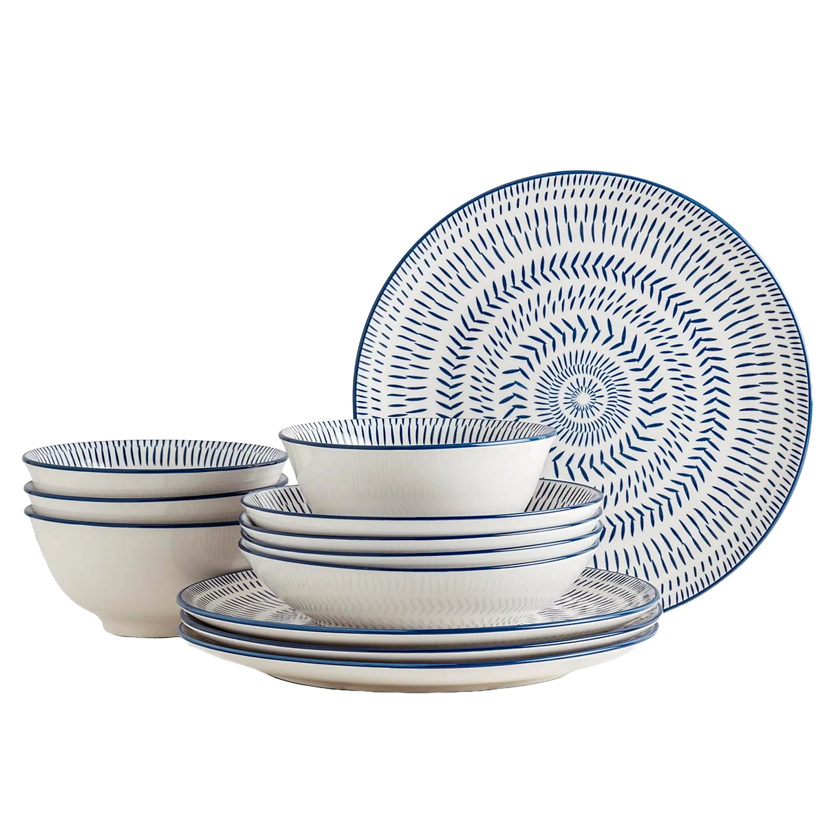 12pc Farmhouse Dinnerware Sets $28 at Brad's Deals