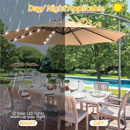 10' Solar LED Patio Umbrella $69