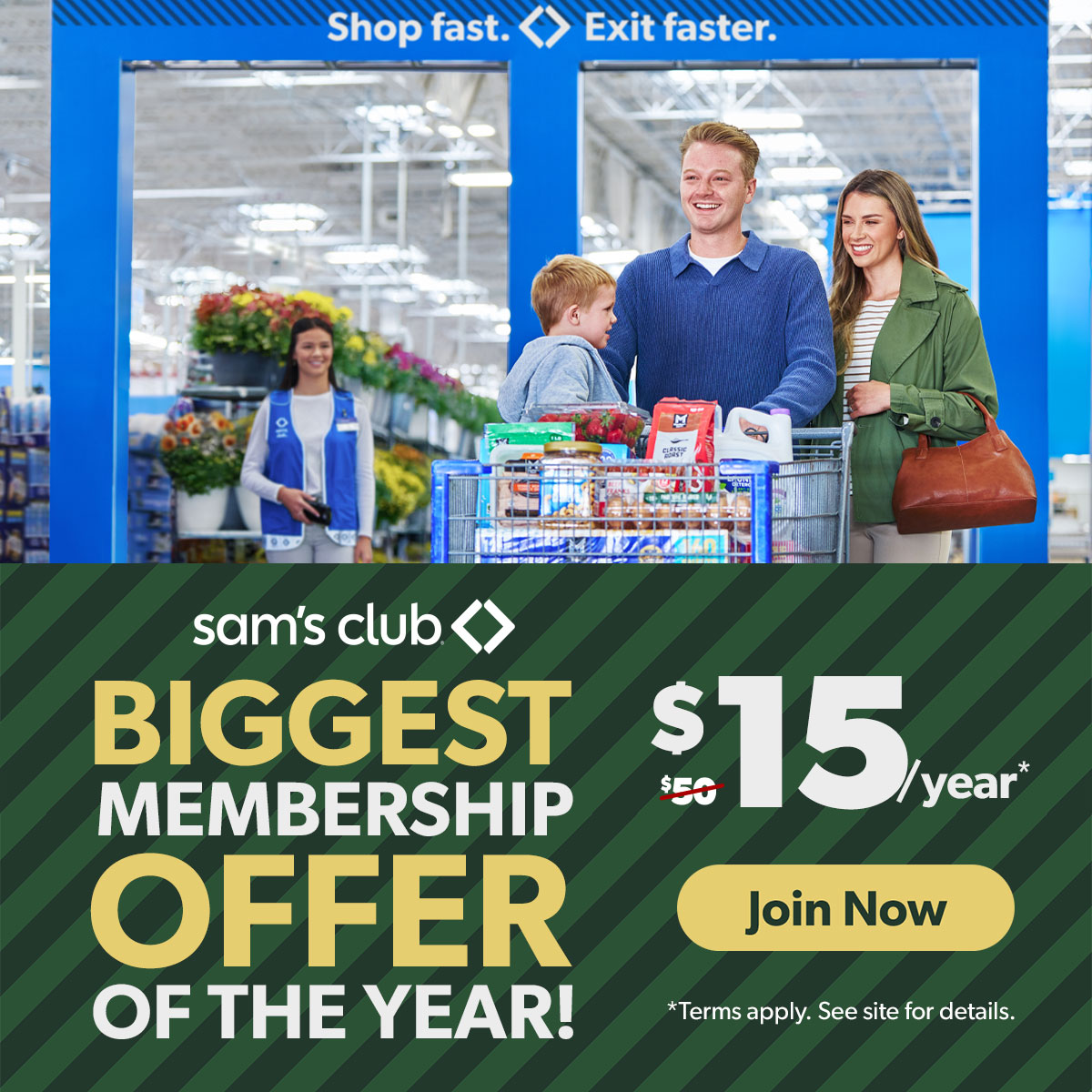 Sam's Club 1-Year Membership $15 at Brad's Deals