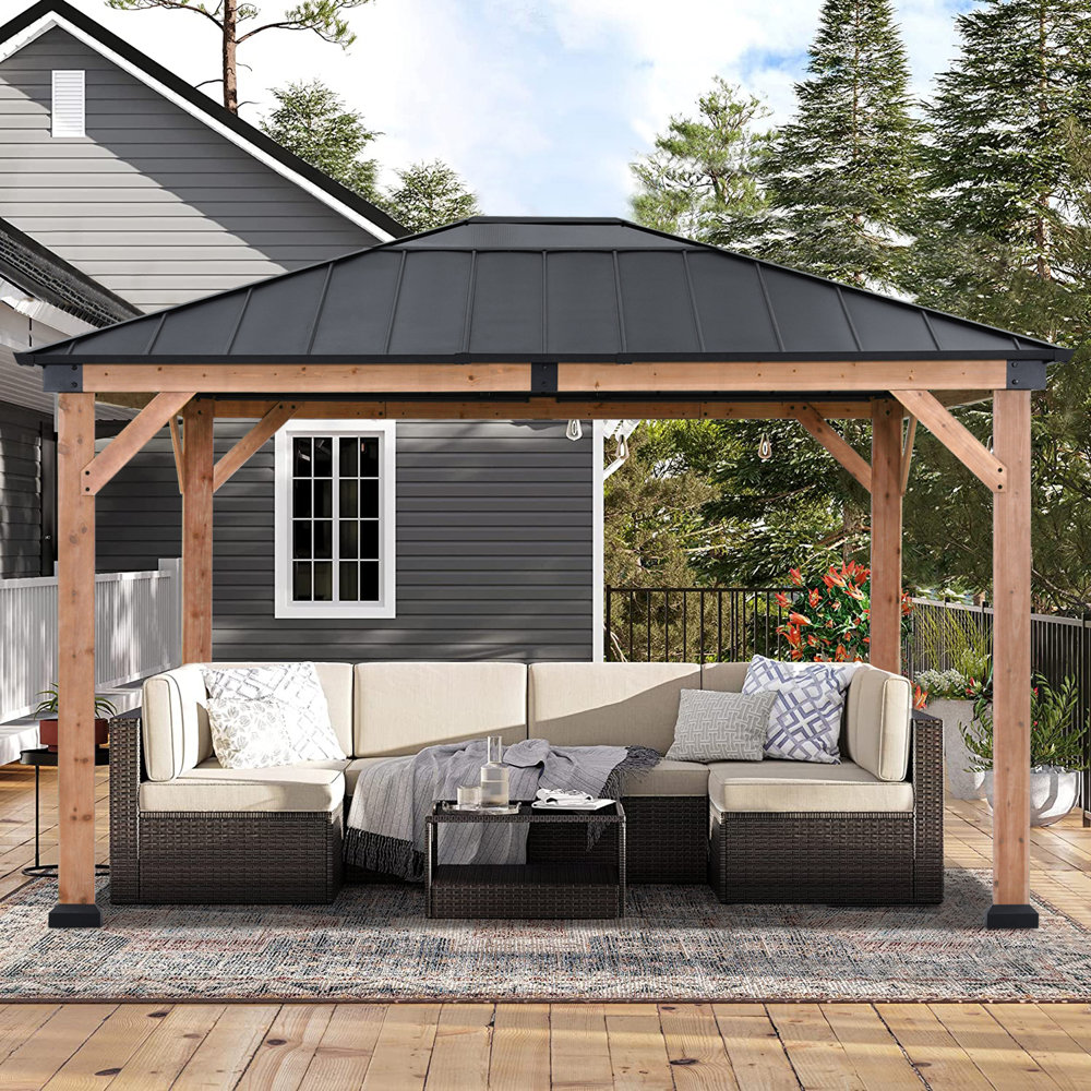Wood-Framed Patio Gazebo $980 Shipped at Brad's Deals