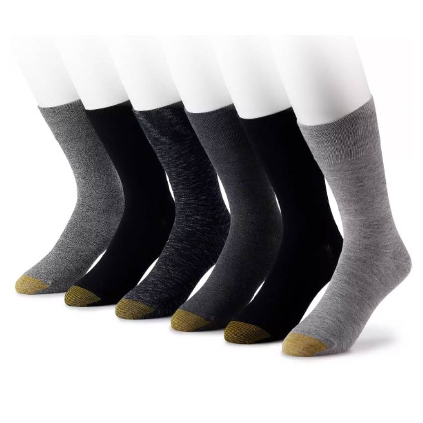 6-Pair Pack of Gold Toe Socks $9 at Brad's Deals