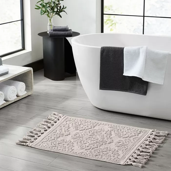 Fringe Cotton Bath Rug $11 in 7 colors at Brad's Deals