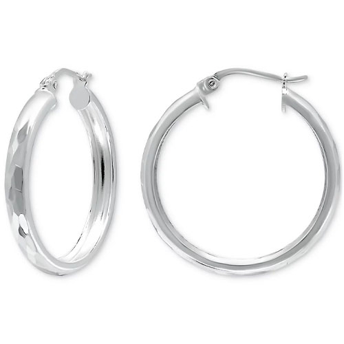 Sterling Silver 25mm Hoops Earrings $20 at Brad's Deals