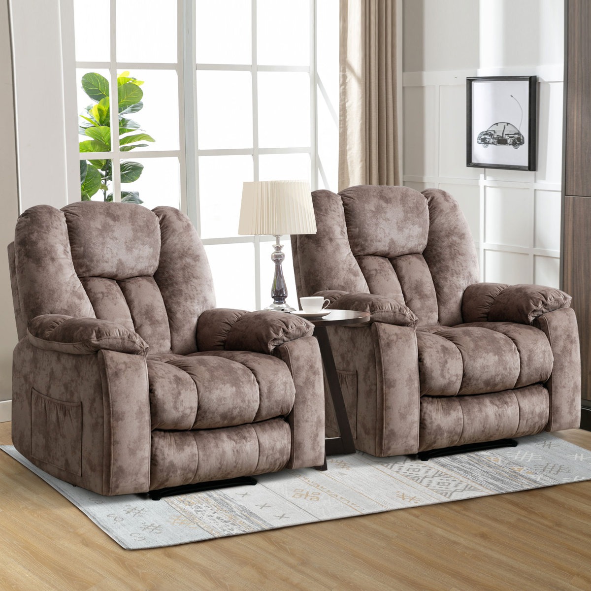 2pk XL Recliners with Heat & Massage $650 at Brad's Deals